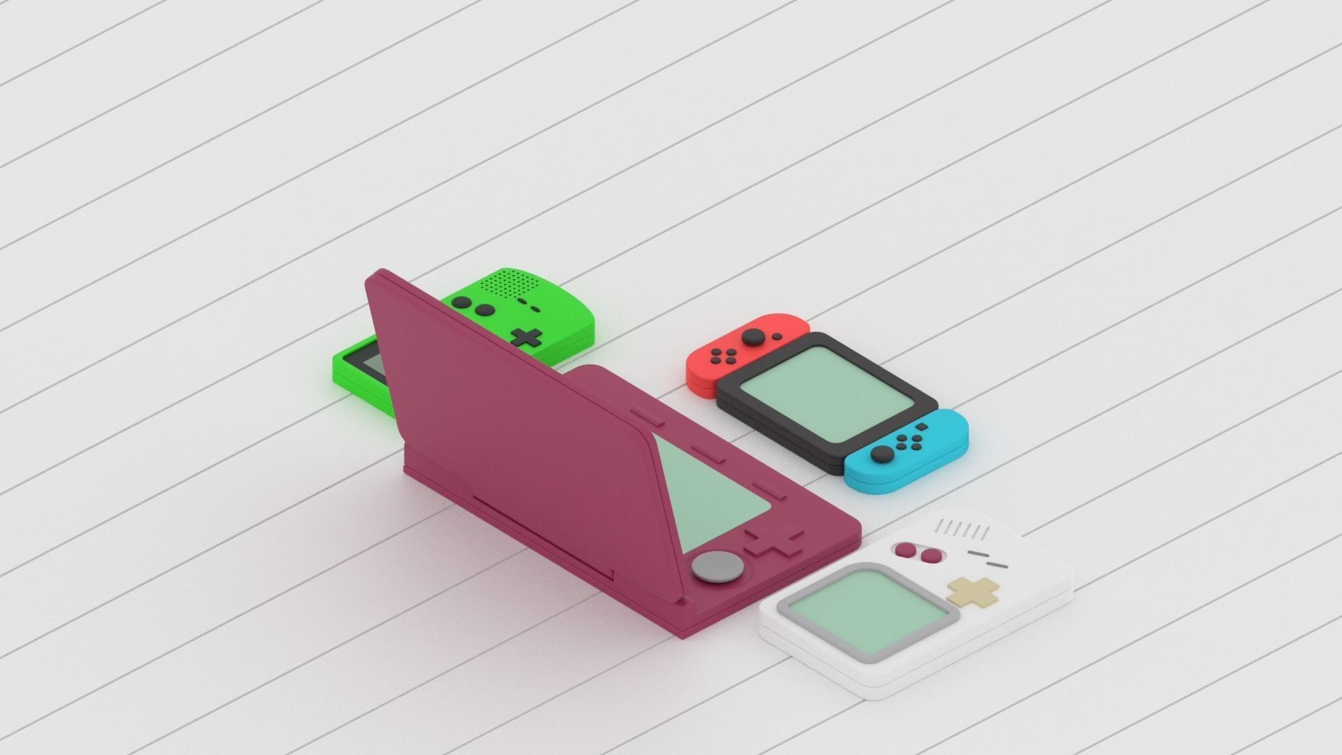 3D model Nintendo Game Consoles Collection VR / AR / low-poly | CGTrader