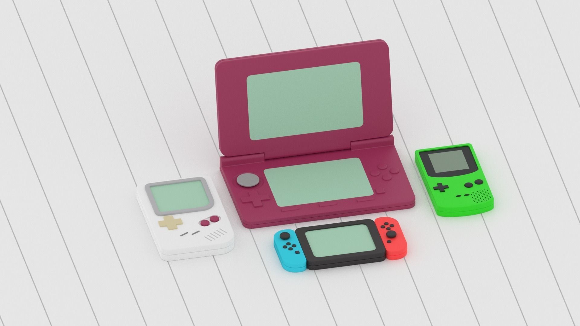 3D model Nintendo Game Consoles Collection VR / AR / low-poly | CGTrader