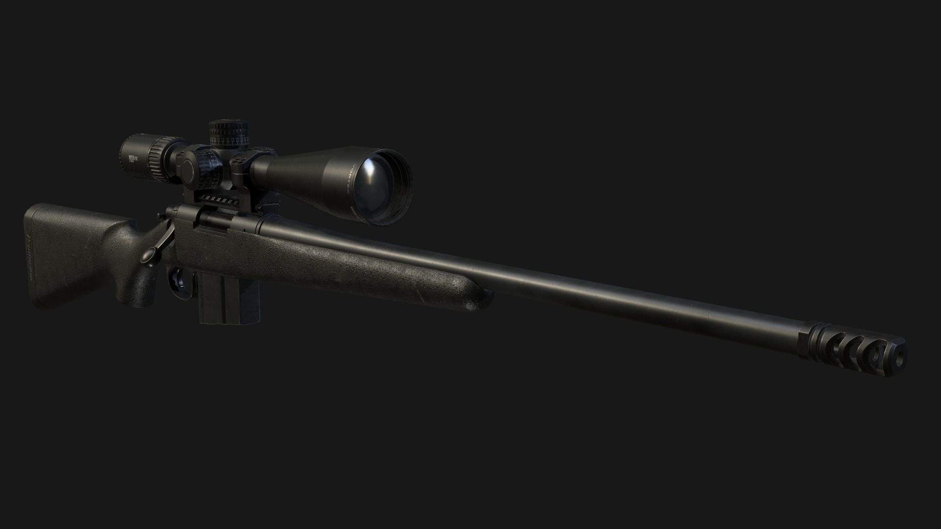 3D model Remington 700 short action sniper rifle VR / AR / low-poly ...
