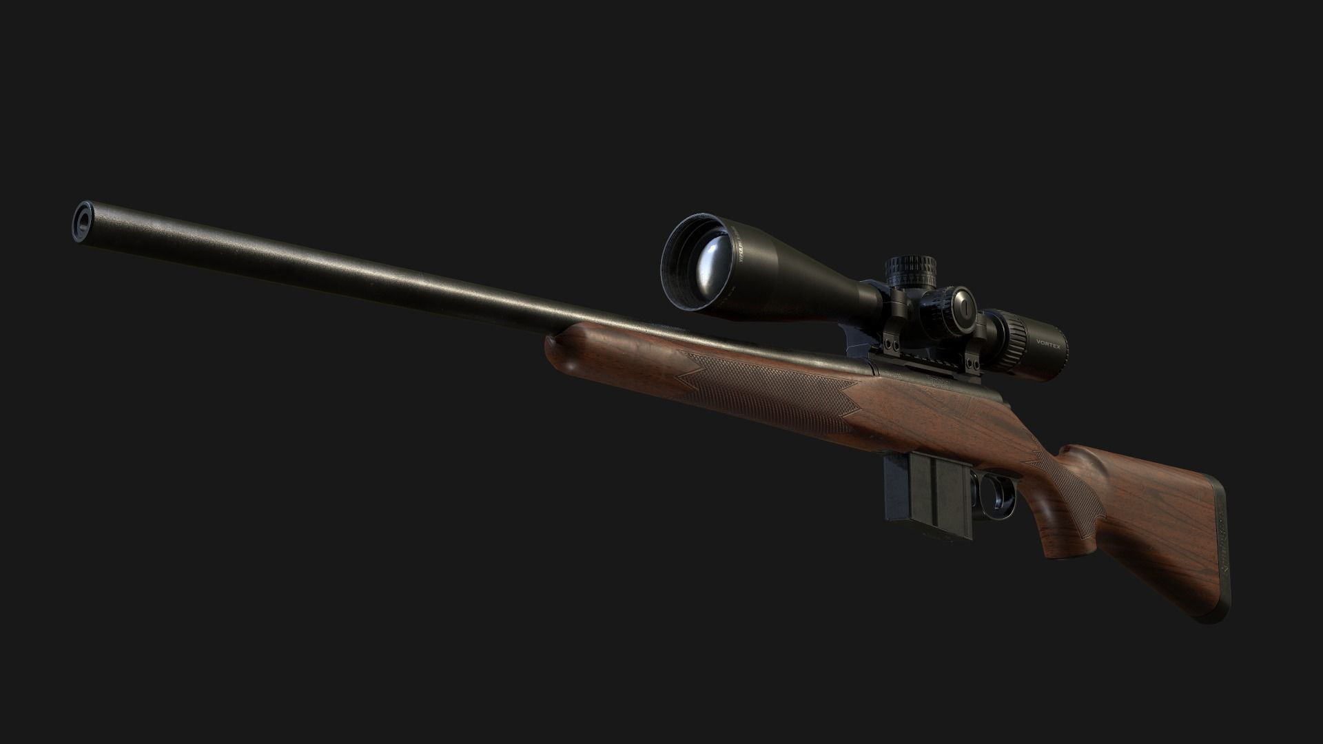 3D model Remington 700 short action sniper rifle VR / AR / low-poly ...