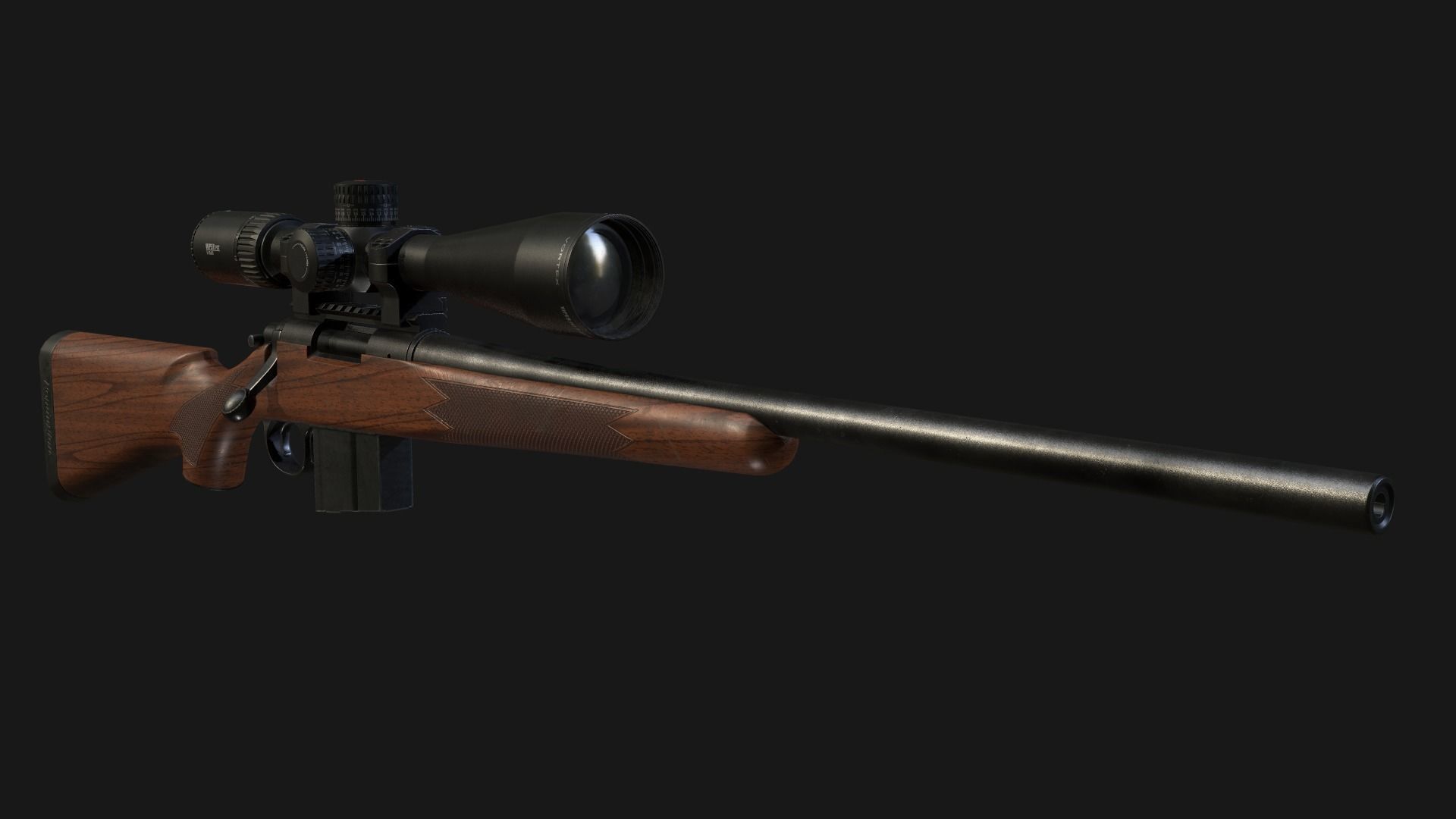 3D model Remington 700 short action sniper rifle VR / AR / low-poly ...