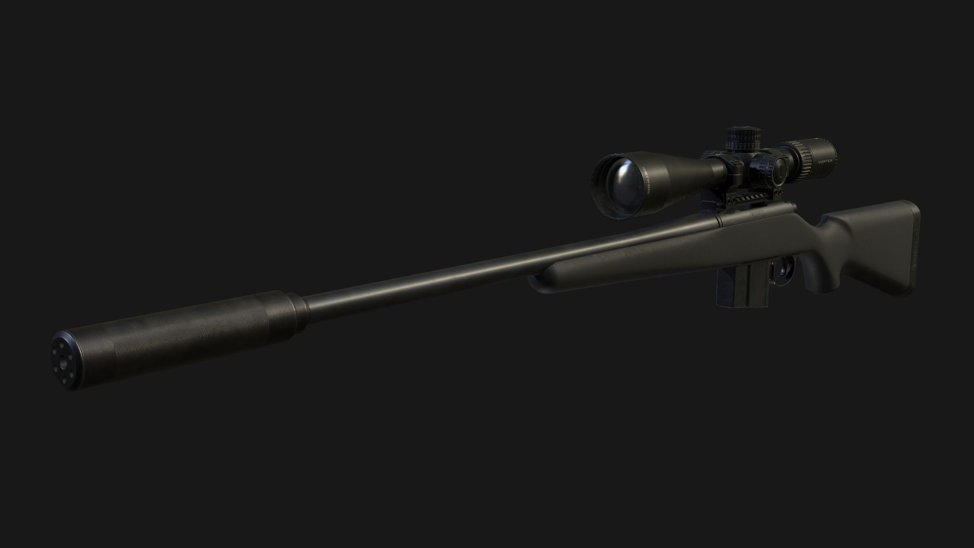 3D model Remington 700 short action sniper rifle VR / AR / low-poly ...