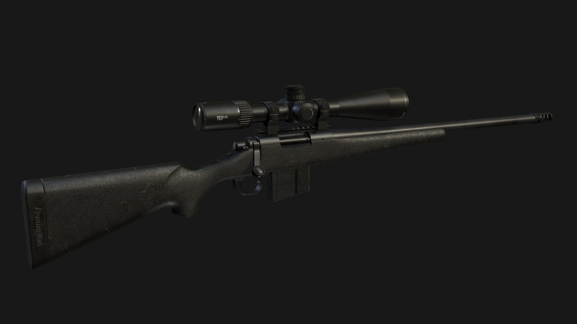 3D model Remington 700 short action sniper rifle VR / AR / low-poly ...