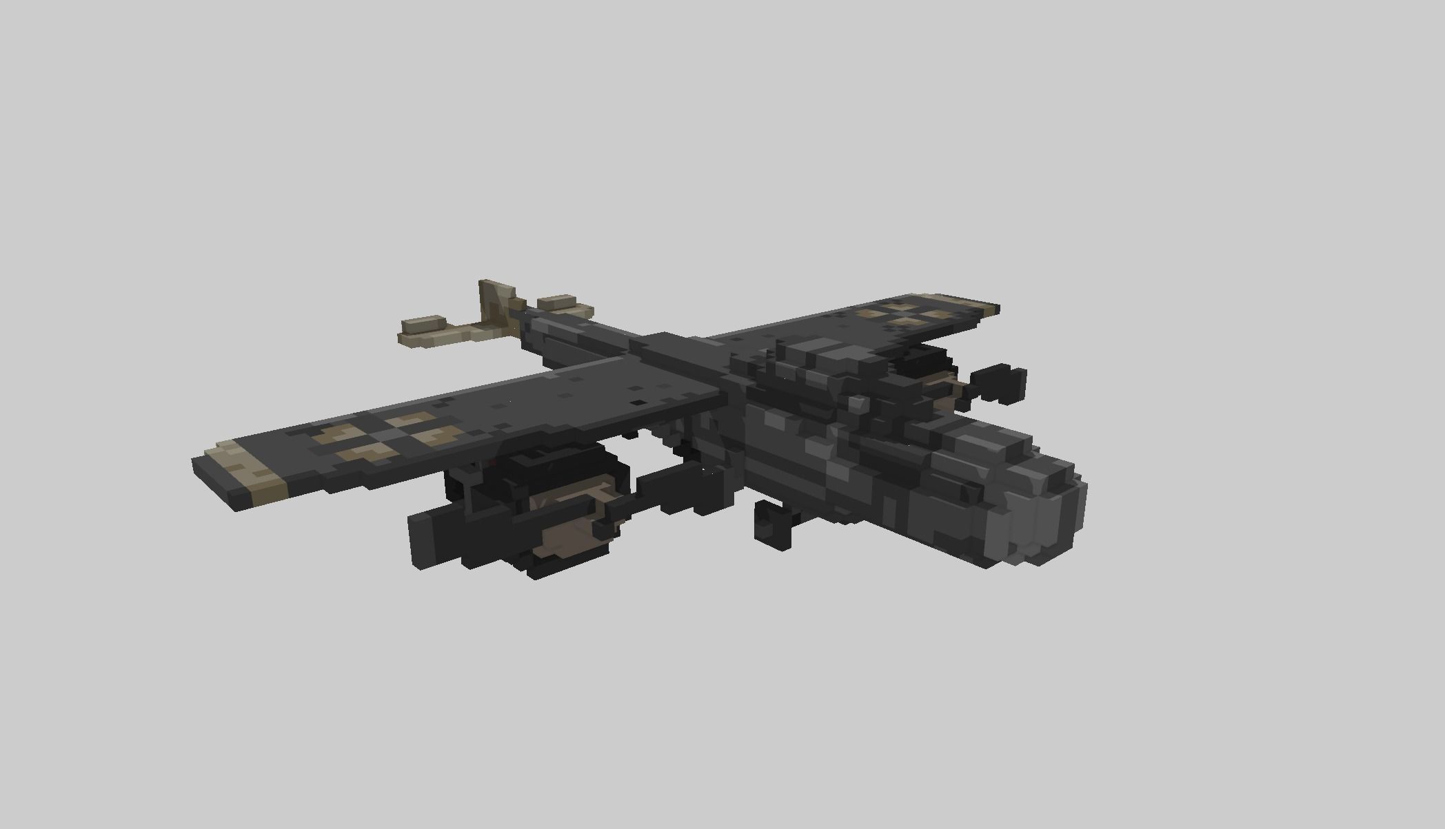 LowPoly Plane Pixel Art free VR / AR / low-poly 3D model | CGTrader