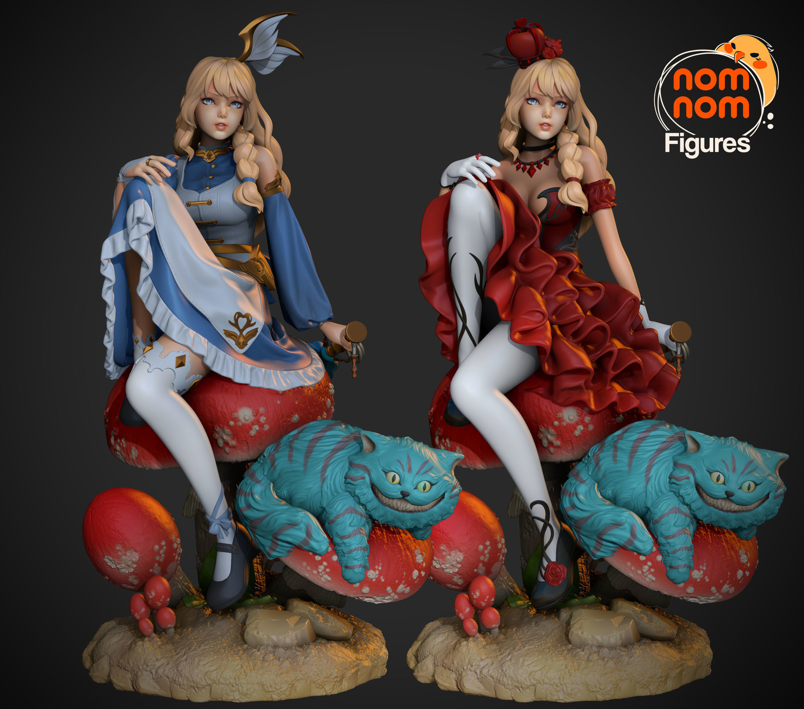 Alice in Wonderland - Version 1 and 2 3D model 3D printable | CGTrader