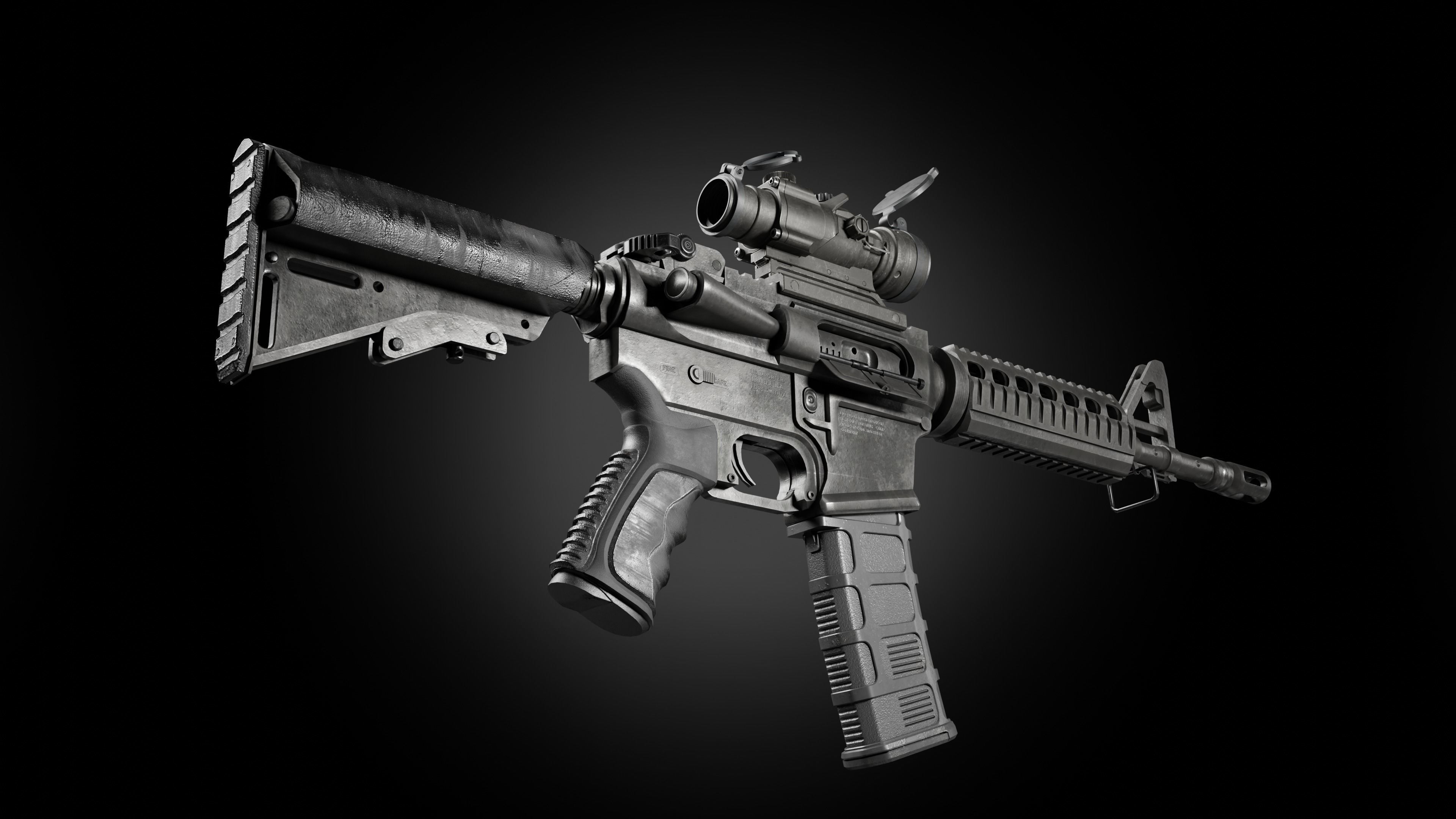 3D model M4 assault rifle VR / AR / low-poly | CGTrader