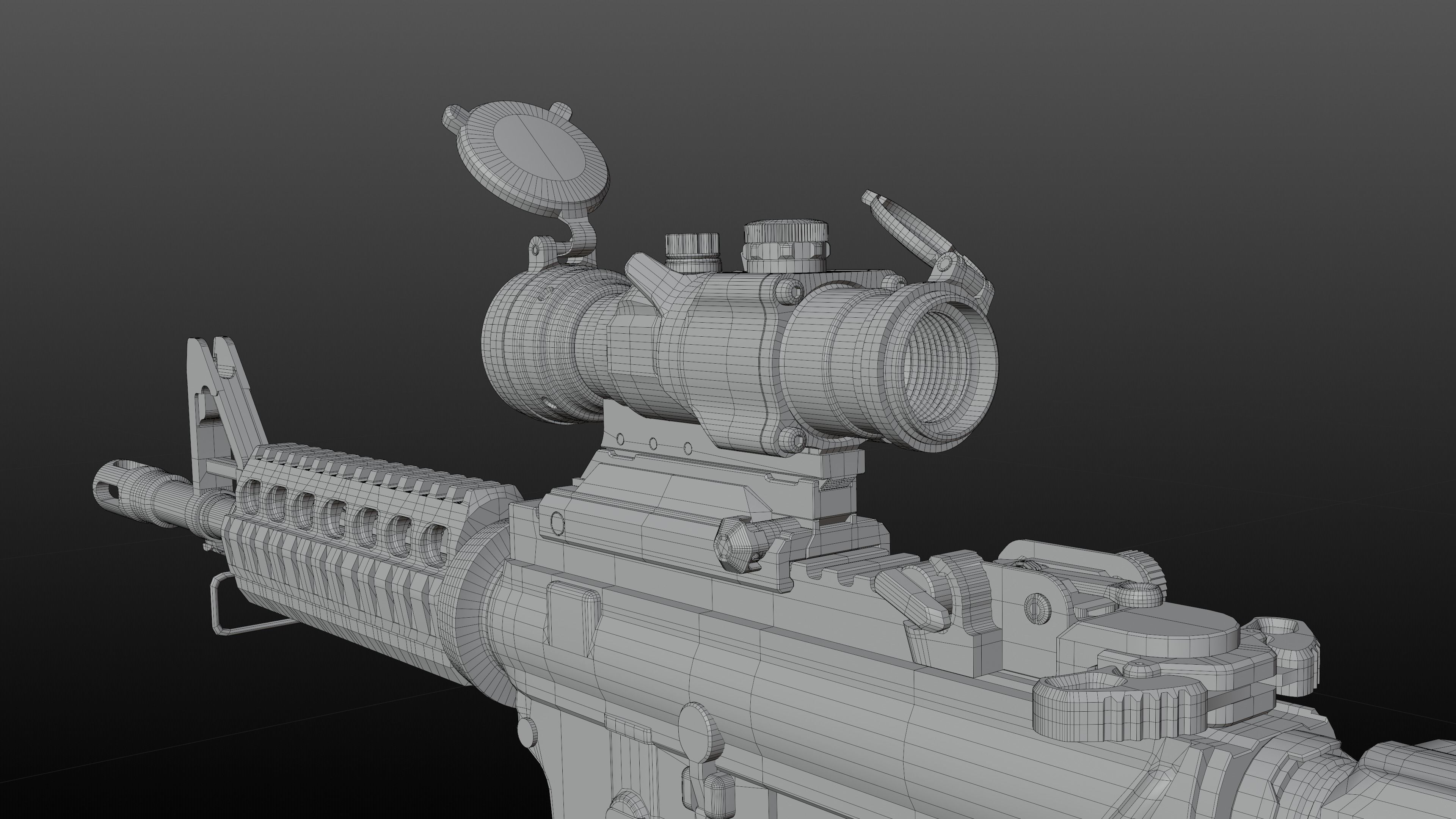 3D model M4 assault rifle VR / AR / low-poly | CGTrader