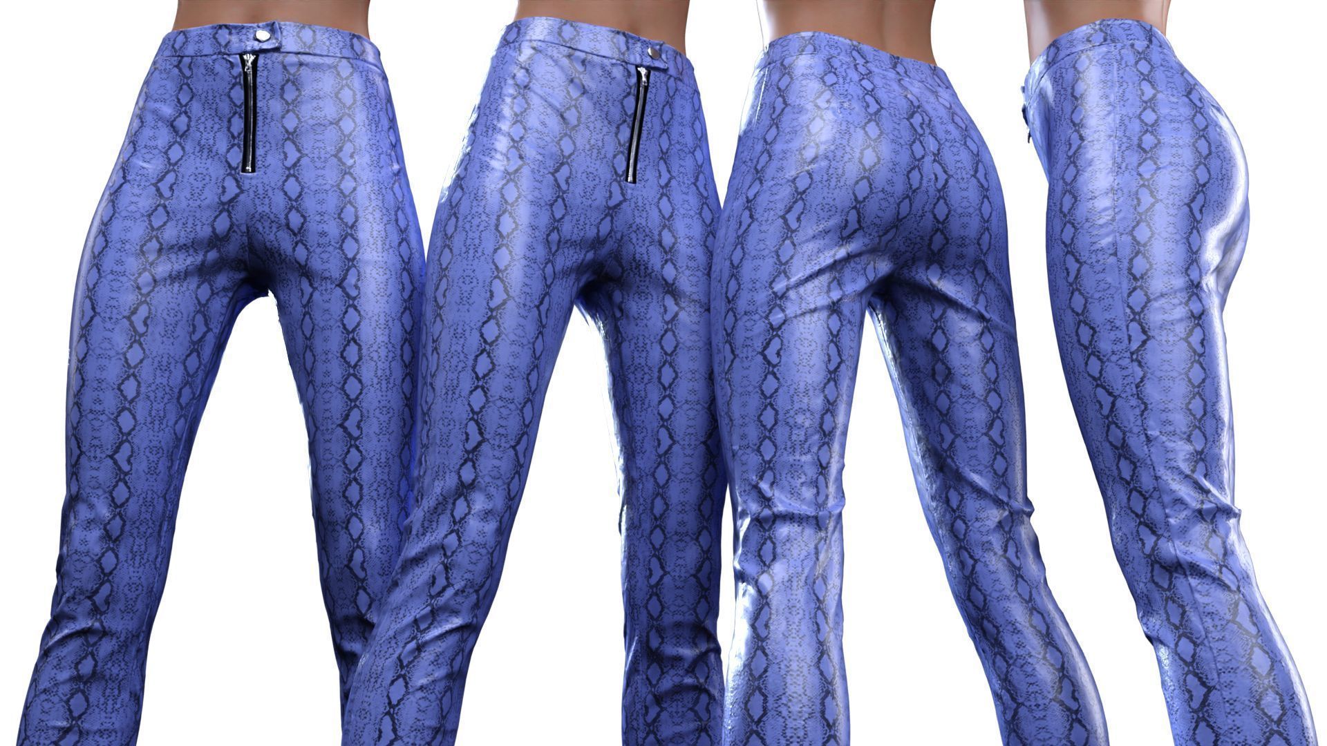 DOLLSKILL Snake Scale Vinyl Trousers 3D model | CGTrader