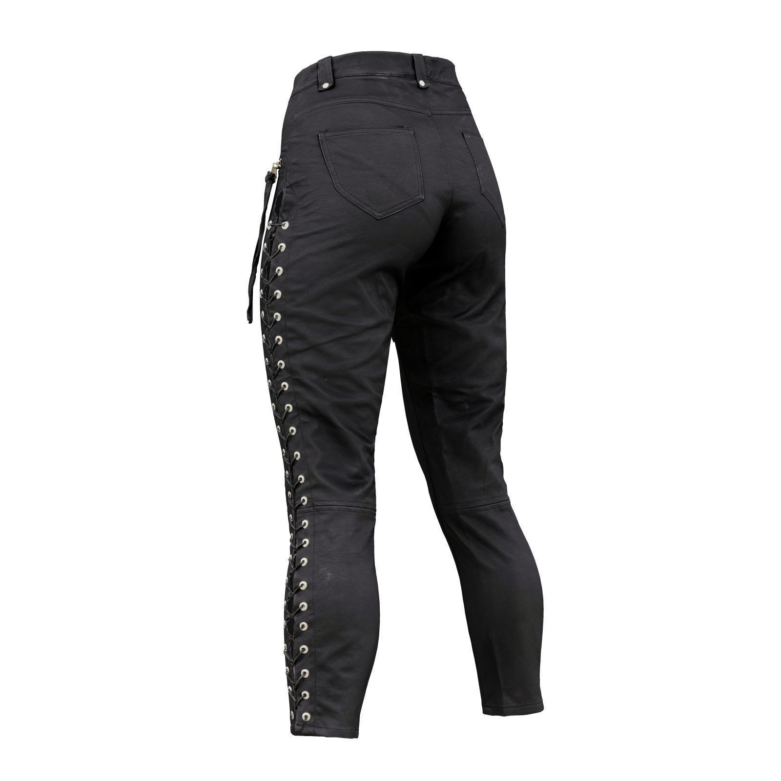 Side Laced Leather Trousers 3D model | CGTrader
