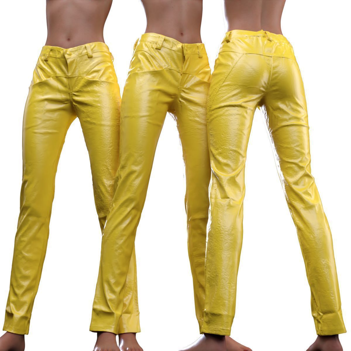 Shiny Vinyl Decoration Pants 3D model | CGTrader