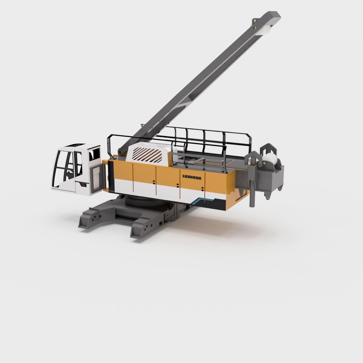 LIEBHERR LR 1250 electric STL model 3D model 3D printable | CGTrader