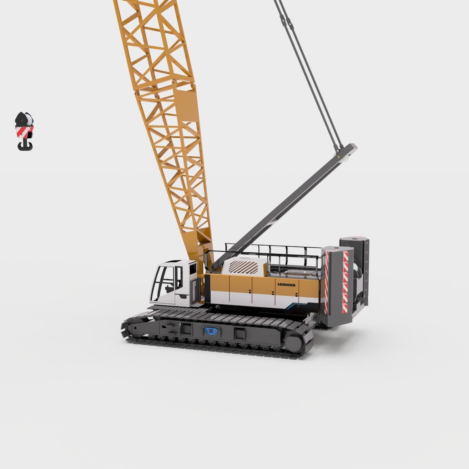LIEBHERR LR 1250 electric STL model 3D model 3D printable | CGTrader