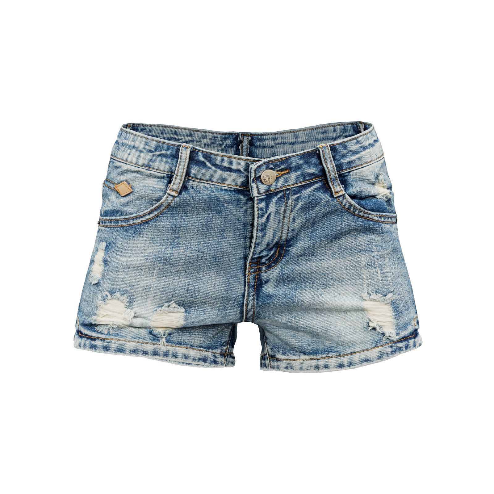 Ripped Mini Jeans Shorts 3D model | CGTrader