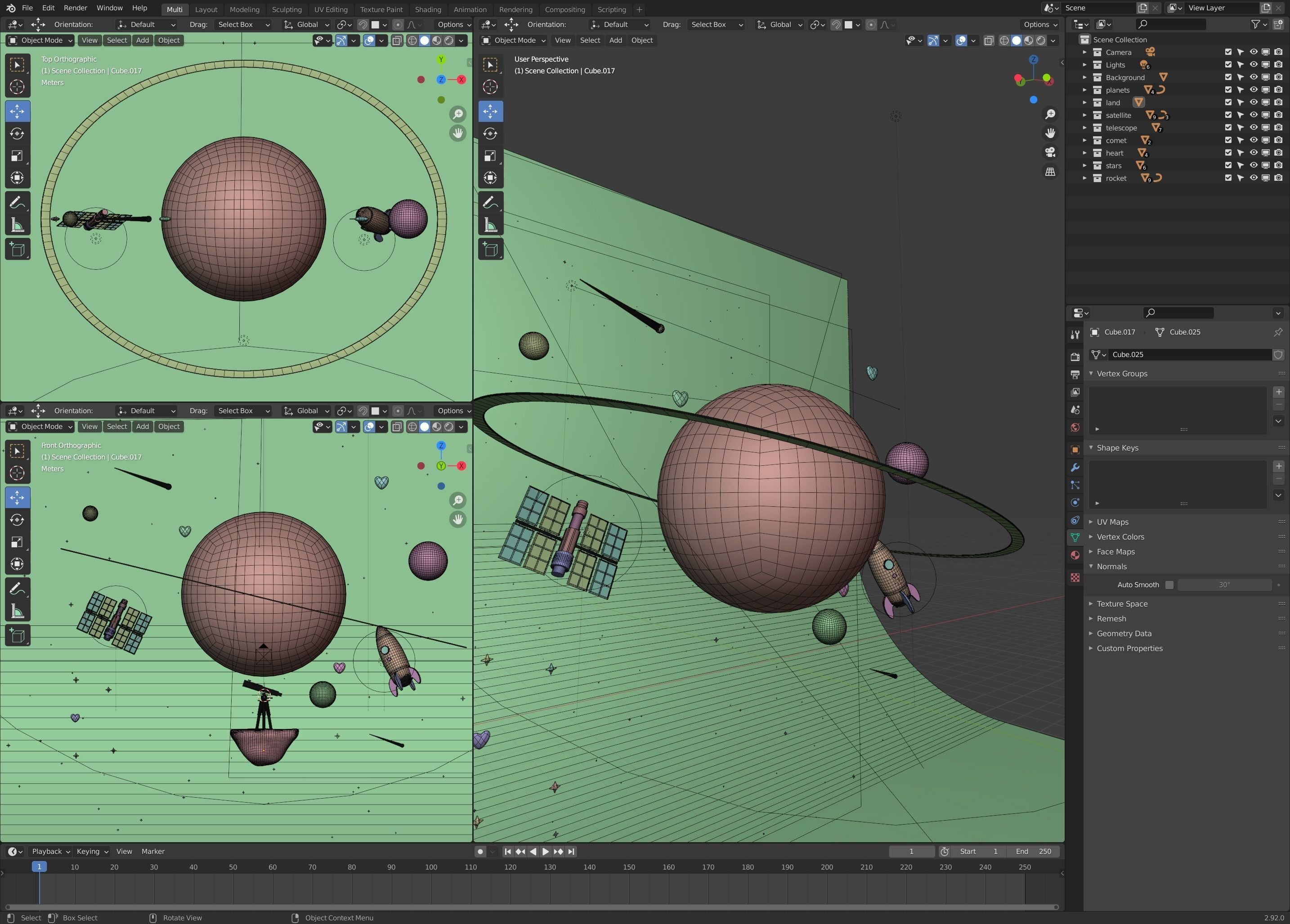 3D model Cosmos - 3D Space illustration VR / AR / low-poly | CGTrader