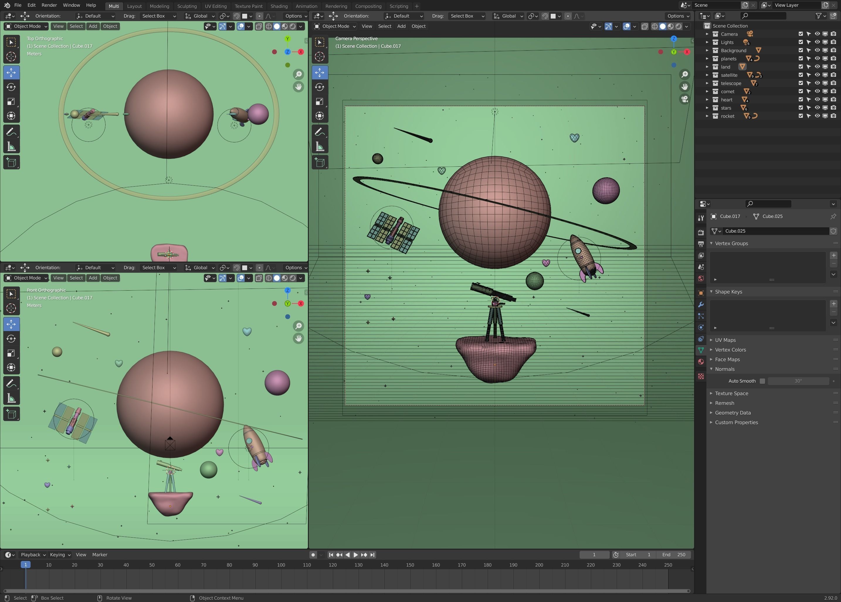 3D model Cosmos - 3D Space illustration VR / AR / low-poly | CGTrader