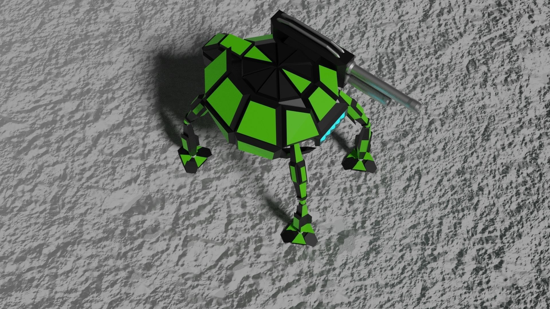 3D model Futuristic Turtle Mech War Robot FT-49 VR / AR / low-poly ...