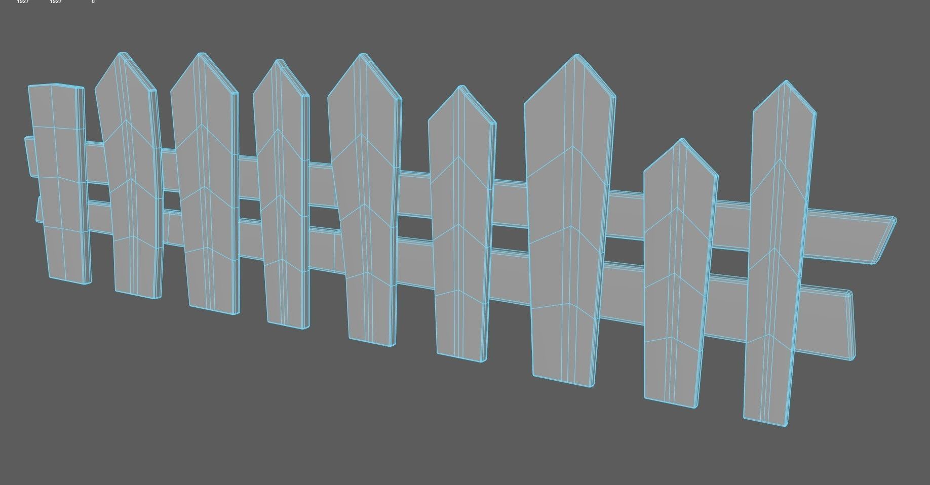 3D model Wood Fence LOW POLY CARTOON PBR VR / AR / low-poly | CGTrader