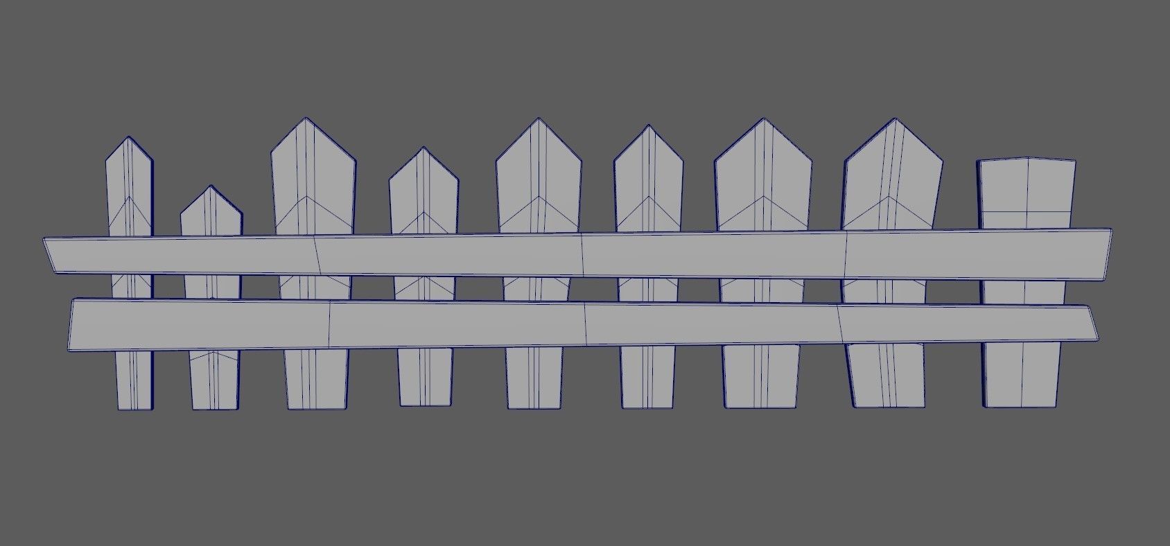 3D model Wood Fence LOW POLY CARTOON PBR VR / AR / low-poly | CGTrader