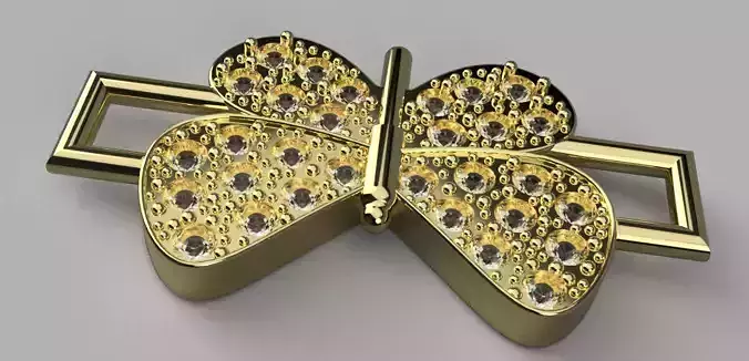 Butterfly Link Pendant 3D model 3D printable | CGTrader