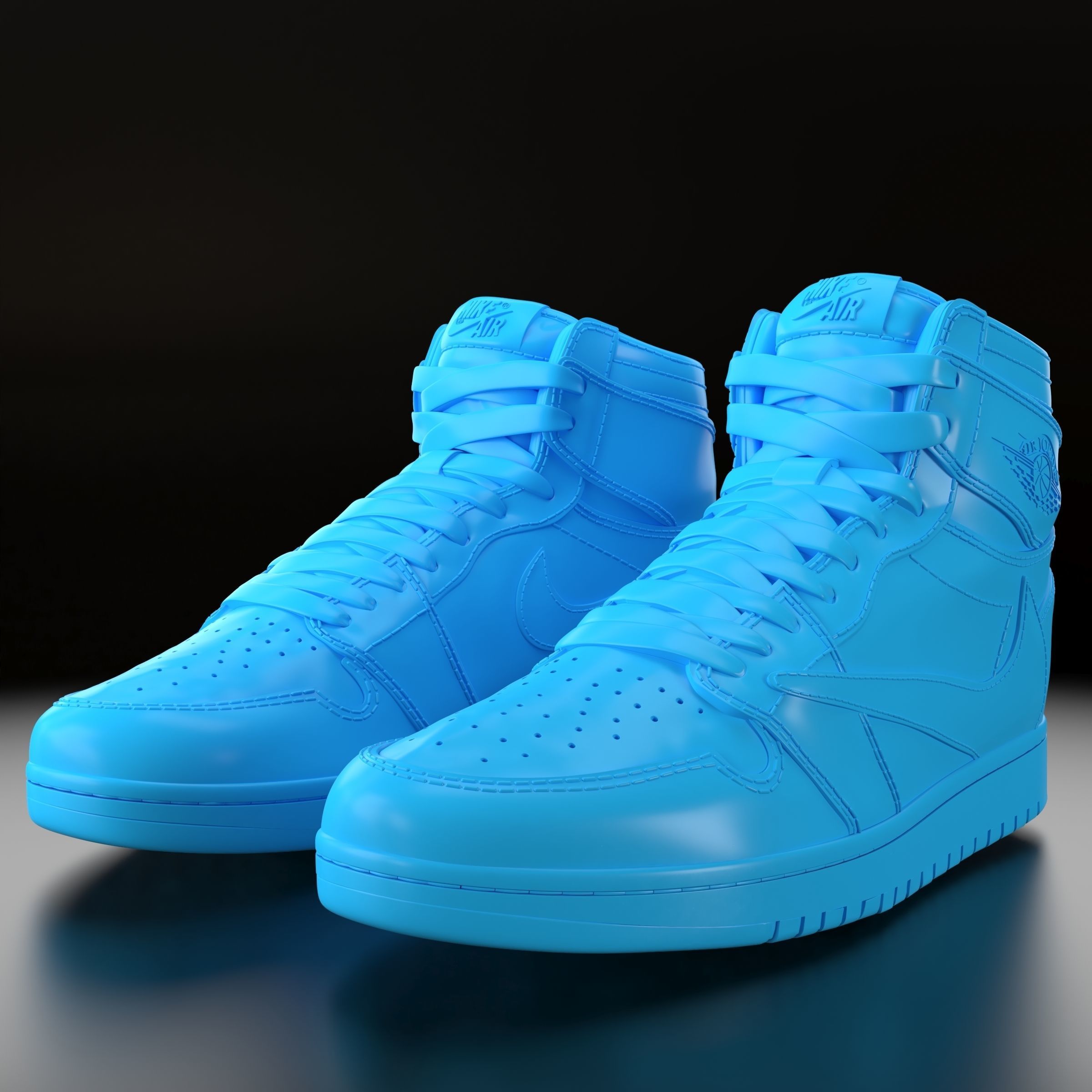 Jordan 1 Retro High Travis Scott 3D model 3D printable | CGTrader