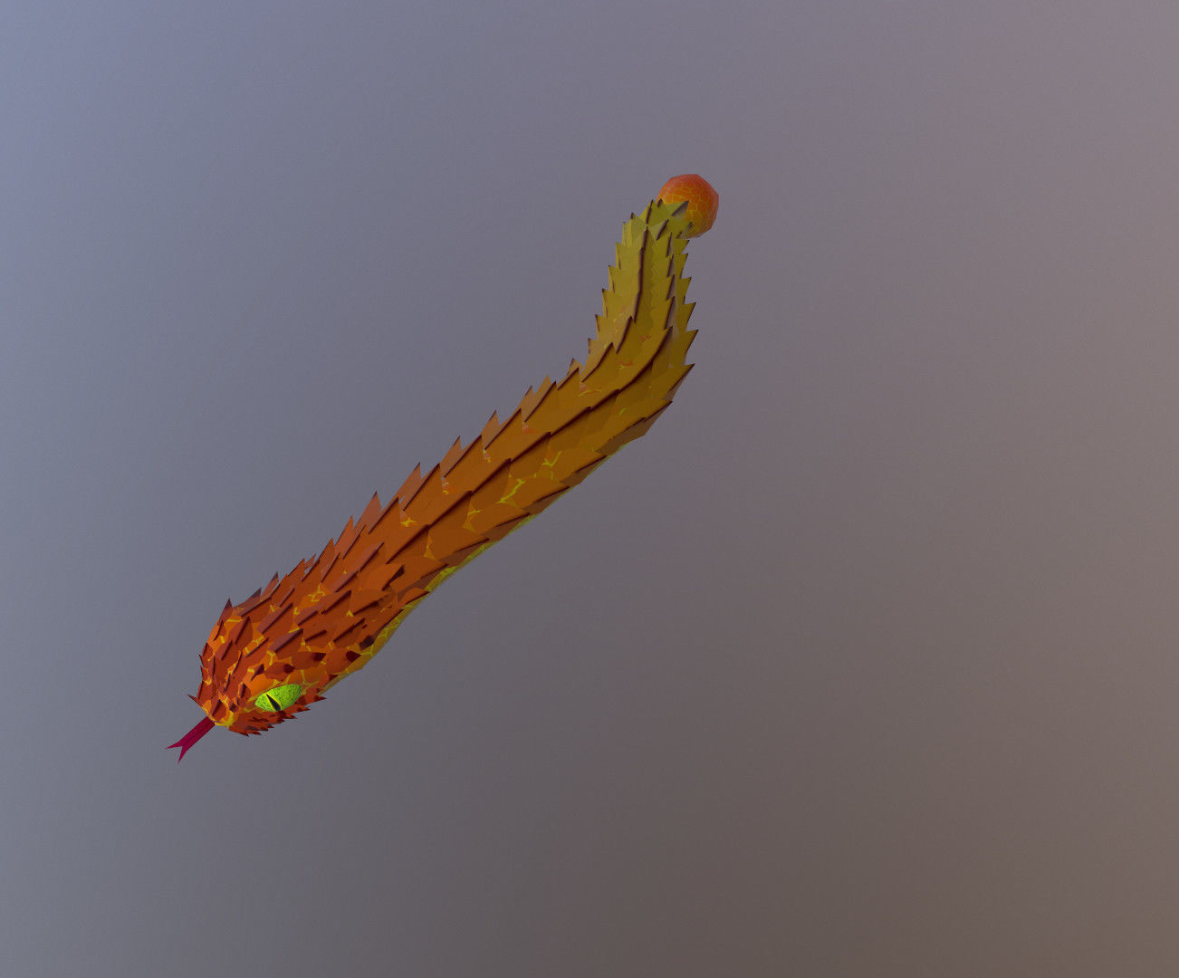 3D model Low poly snake with animations VR / AR / low-poly rigged ...