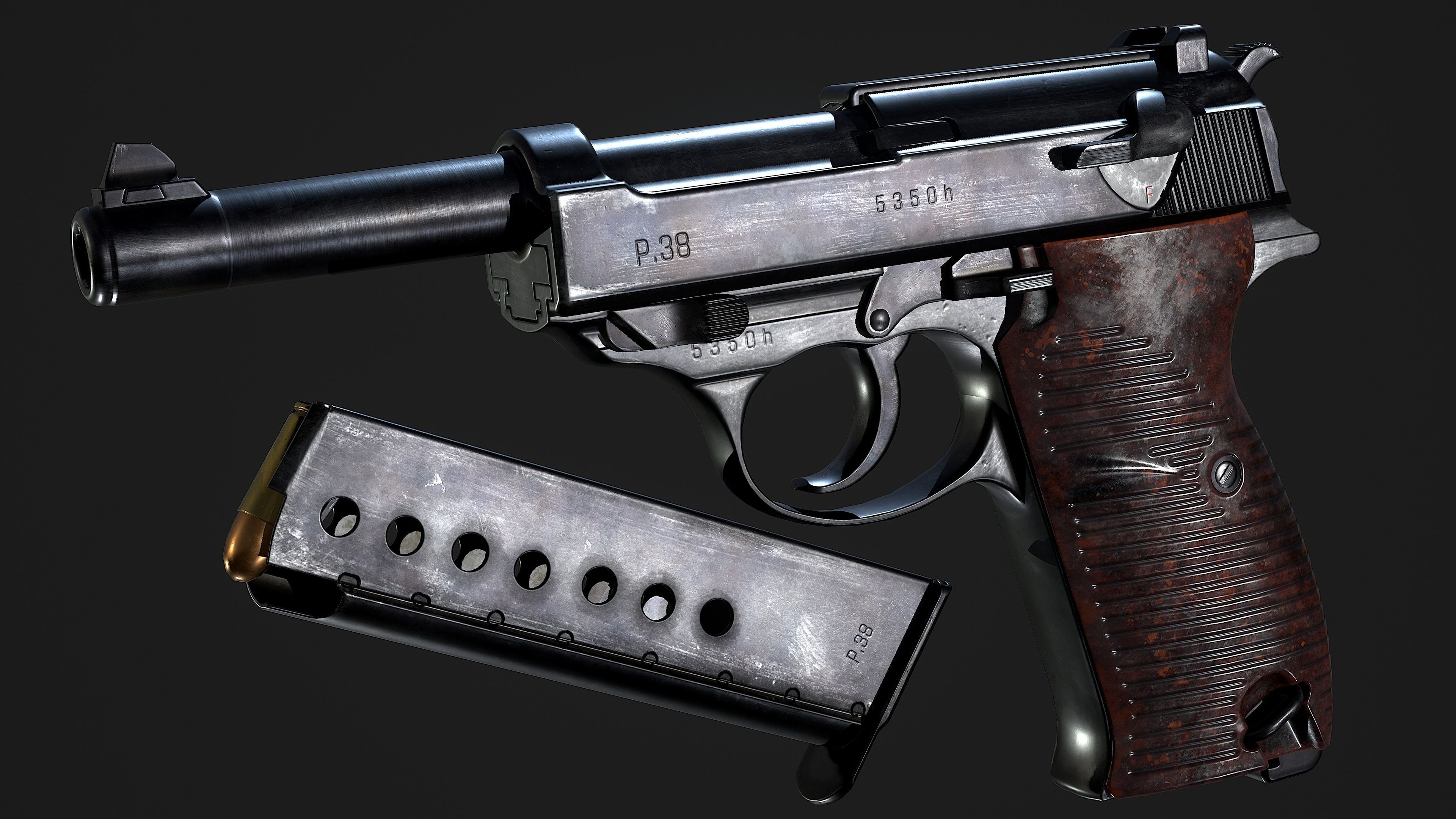 3D model ww2 German P38 VR / AR / low-poly | CGTrader