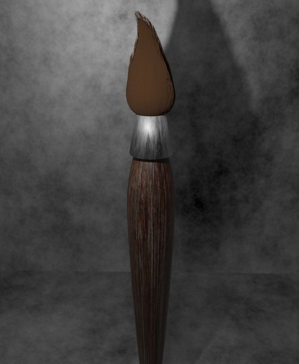 art paintbrush free 3D model | CGTrader