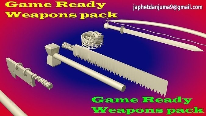 Game Ready weapons pack free VR / AR / low-poly 3D model | CGTrader