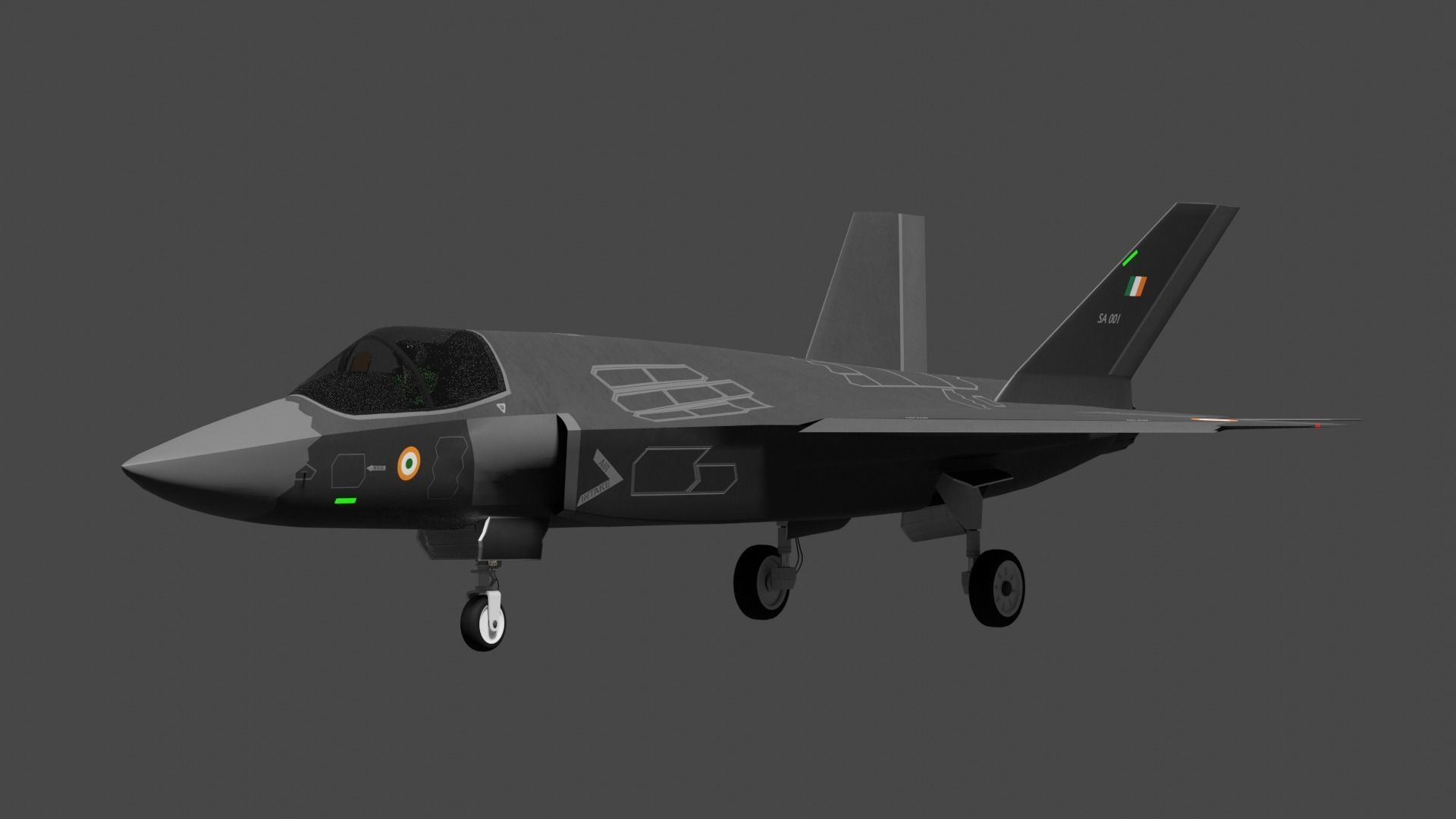 AMCA 5th Gen fighter aircraft 3D model | CGTrader