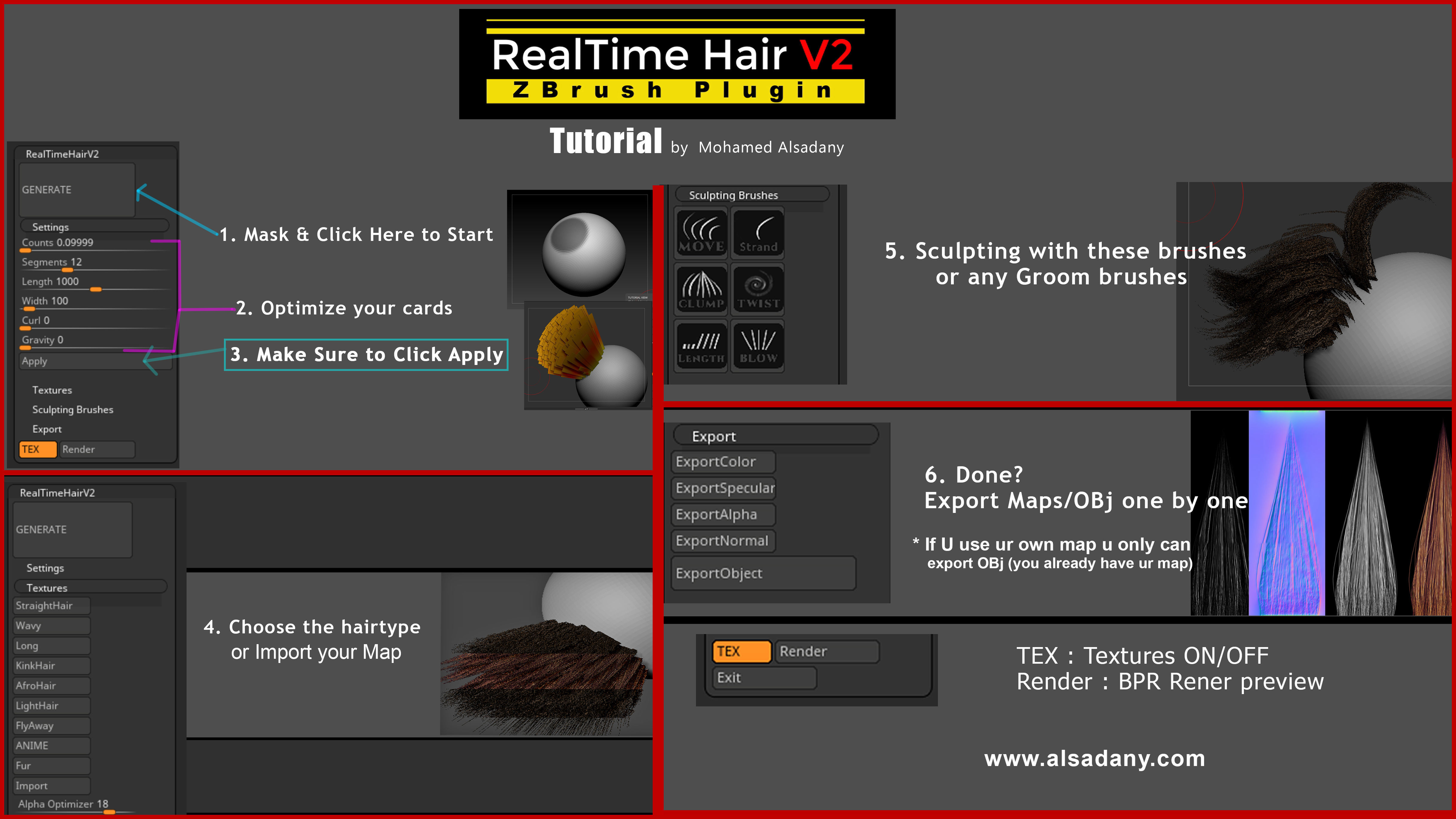 3D model Real-time Hair ZBrush Plugin VR / AR / low-poly | CGTrader