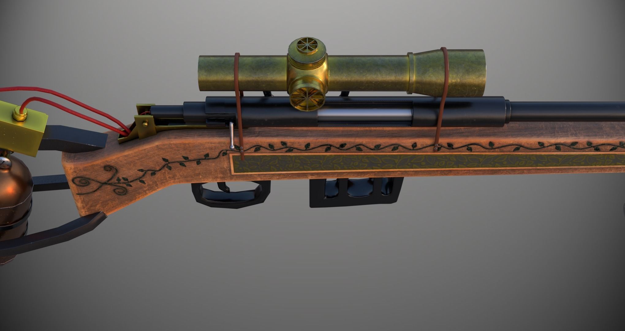 3D model SteamPunk Sniper VR / AR / low-poly | CGTrader