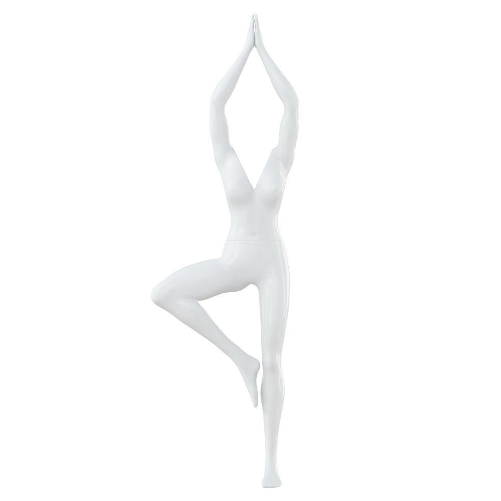 Female headless mannequin stands in yoga pose 71 3D model | CGTrader