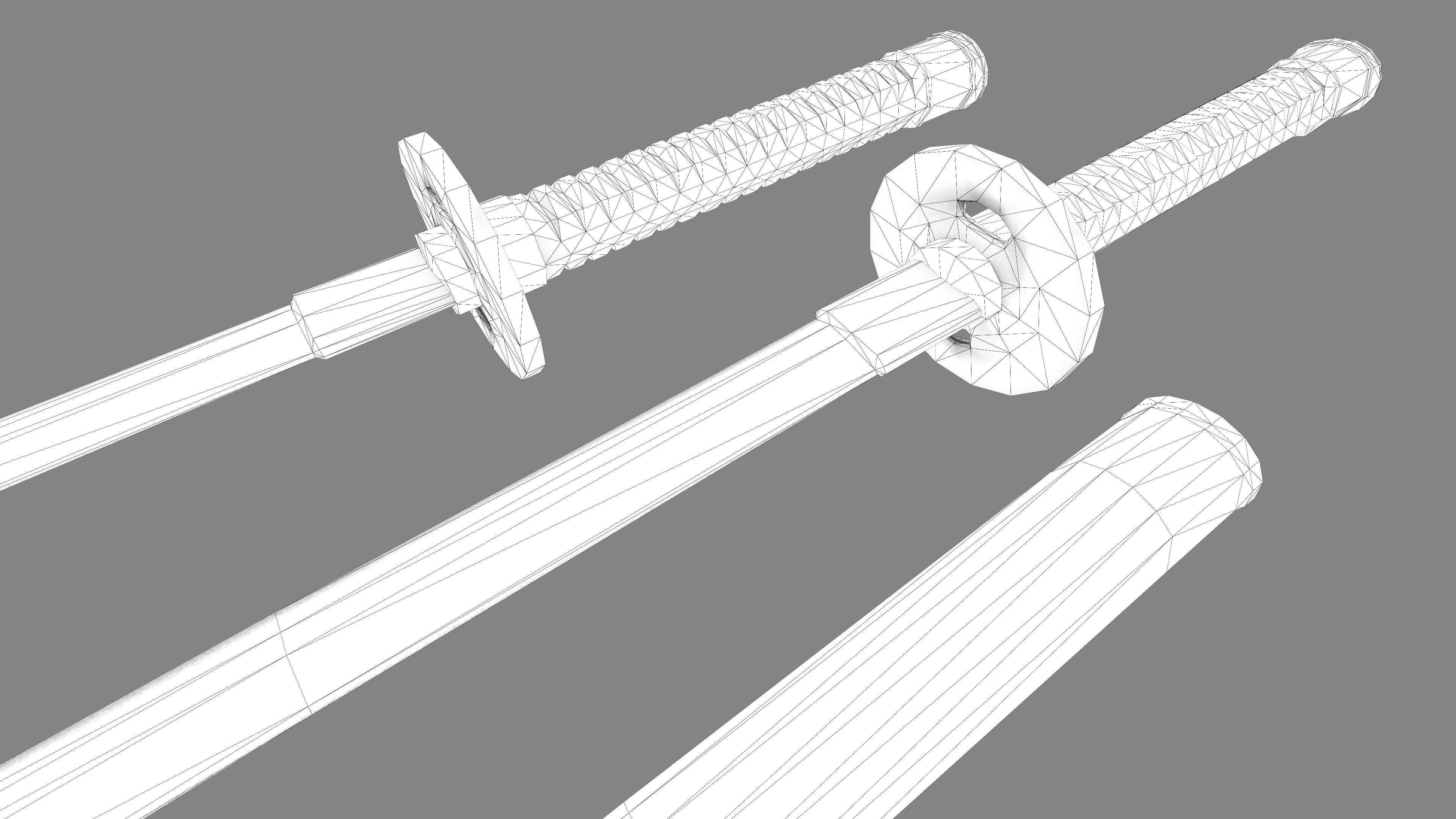 3D model Japanese katana VR / AR / low-poly | CGTrader