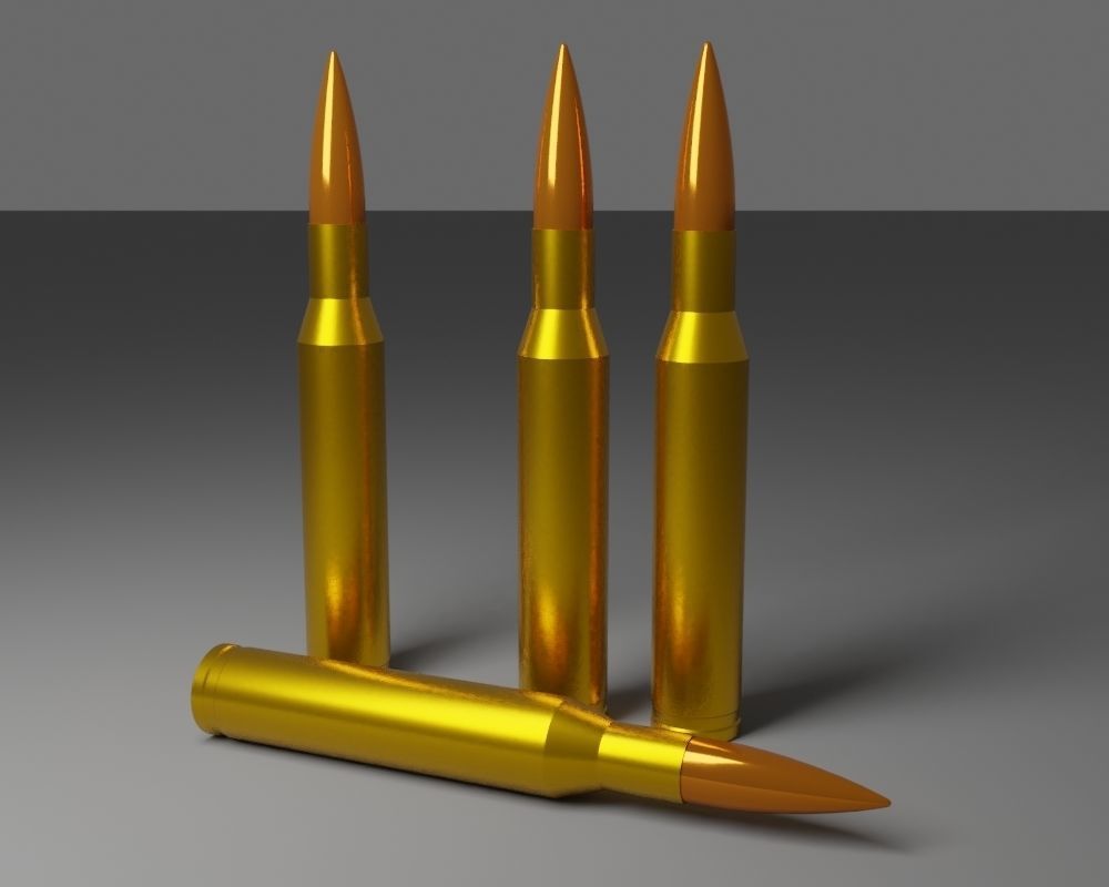 Bullet 3D Model three golden bullets free 3D model | CGTrader