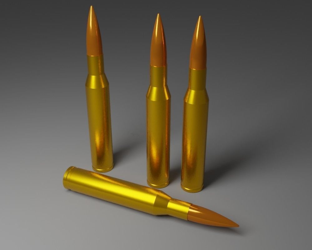 Bullet 3D Model three golden bullets free 3D model | CGTrader
