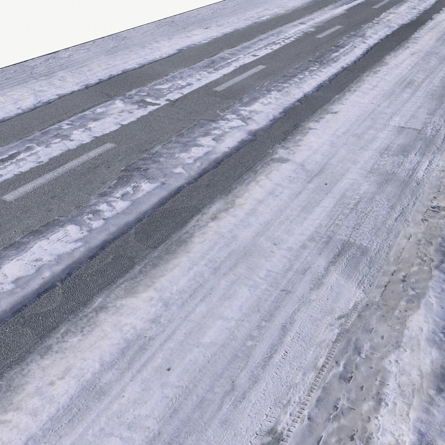 3D model Snow Road BPR Texture VR / AR / low-poly | CGTrader