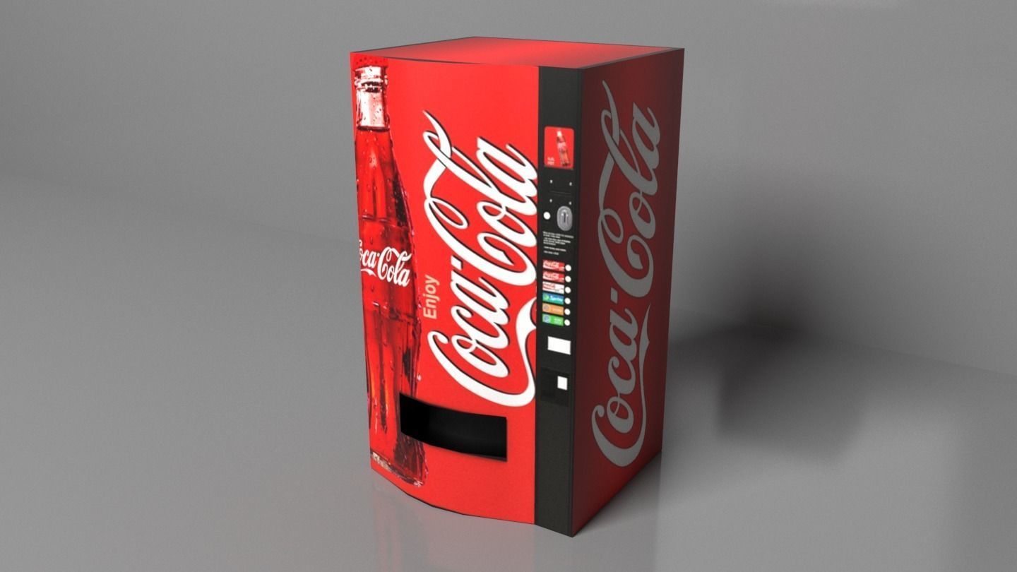 3D model Soft Soda Drinks Vending Machines Set VR / AR / low-poly ...