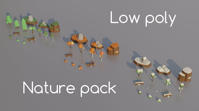 Low polly nature collection free VR / AR / low-poly 3D model | CGTrader