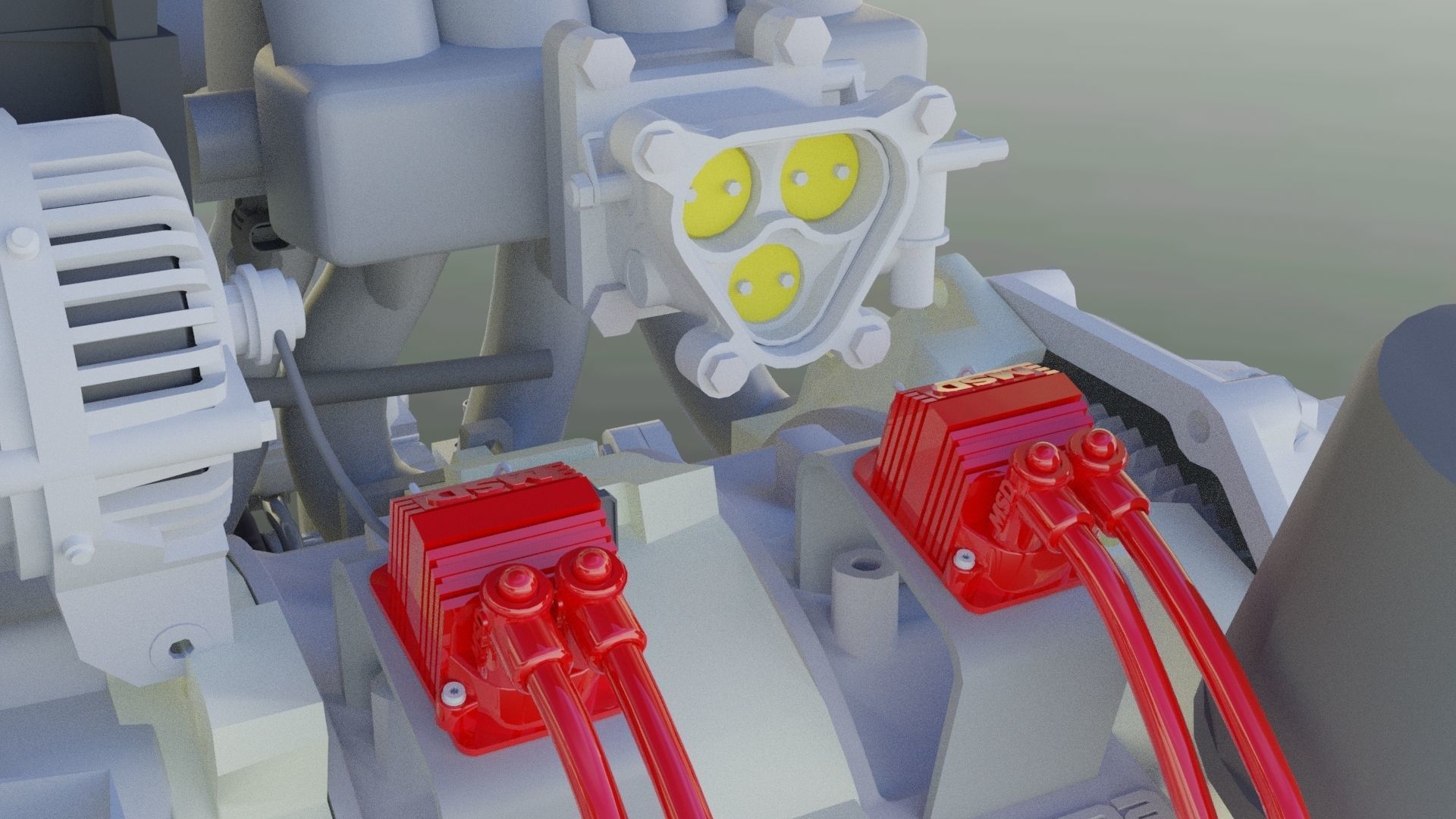 Rotary 13B RX7 MAZDA Custom turbo setup complete engine 3D model | CGTrader