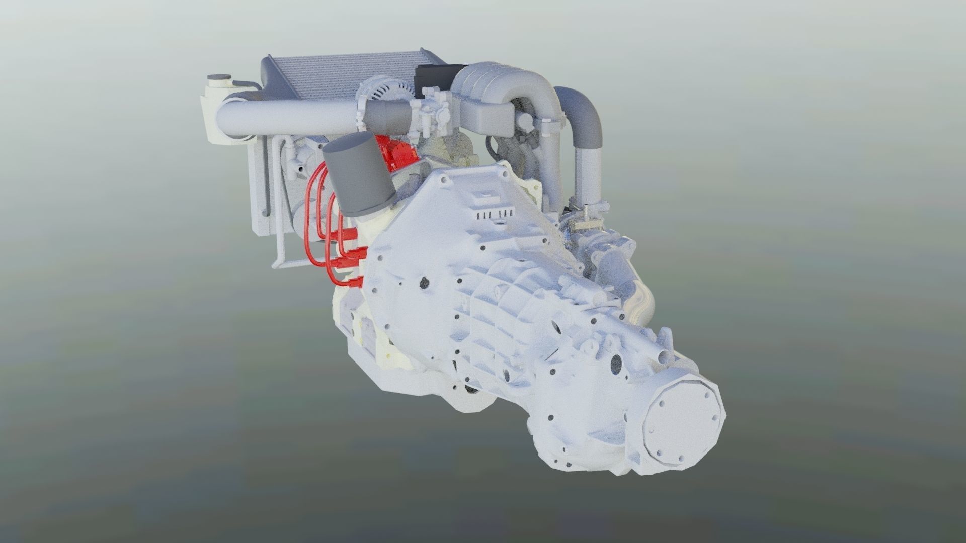 Rotary 13B RX7 MAZDA Custom turbo setup complete engine 3D model | CGTrader