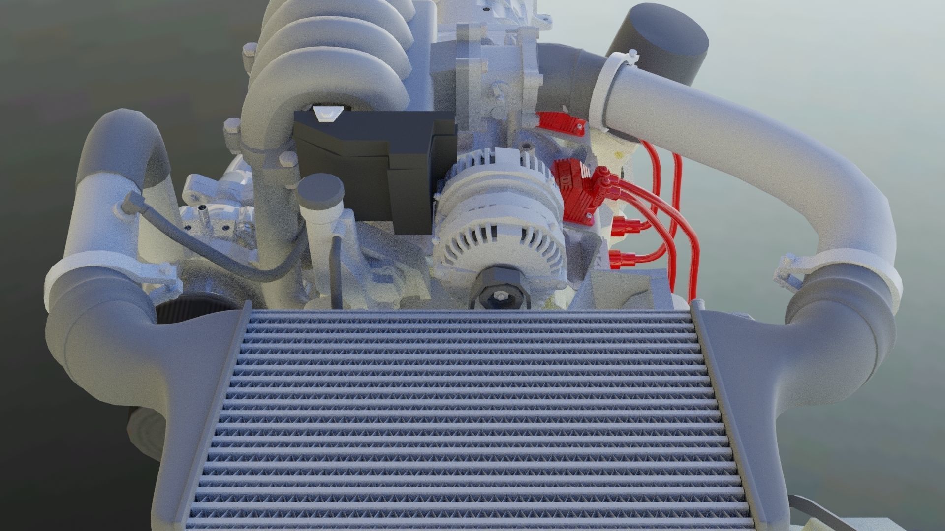 Rotary 13B RX7 MAZDA Custom turbo setup complete engine 3D model | CGTrader