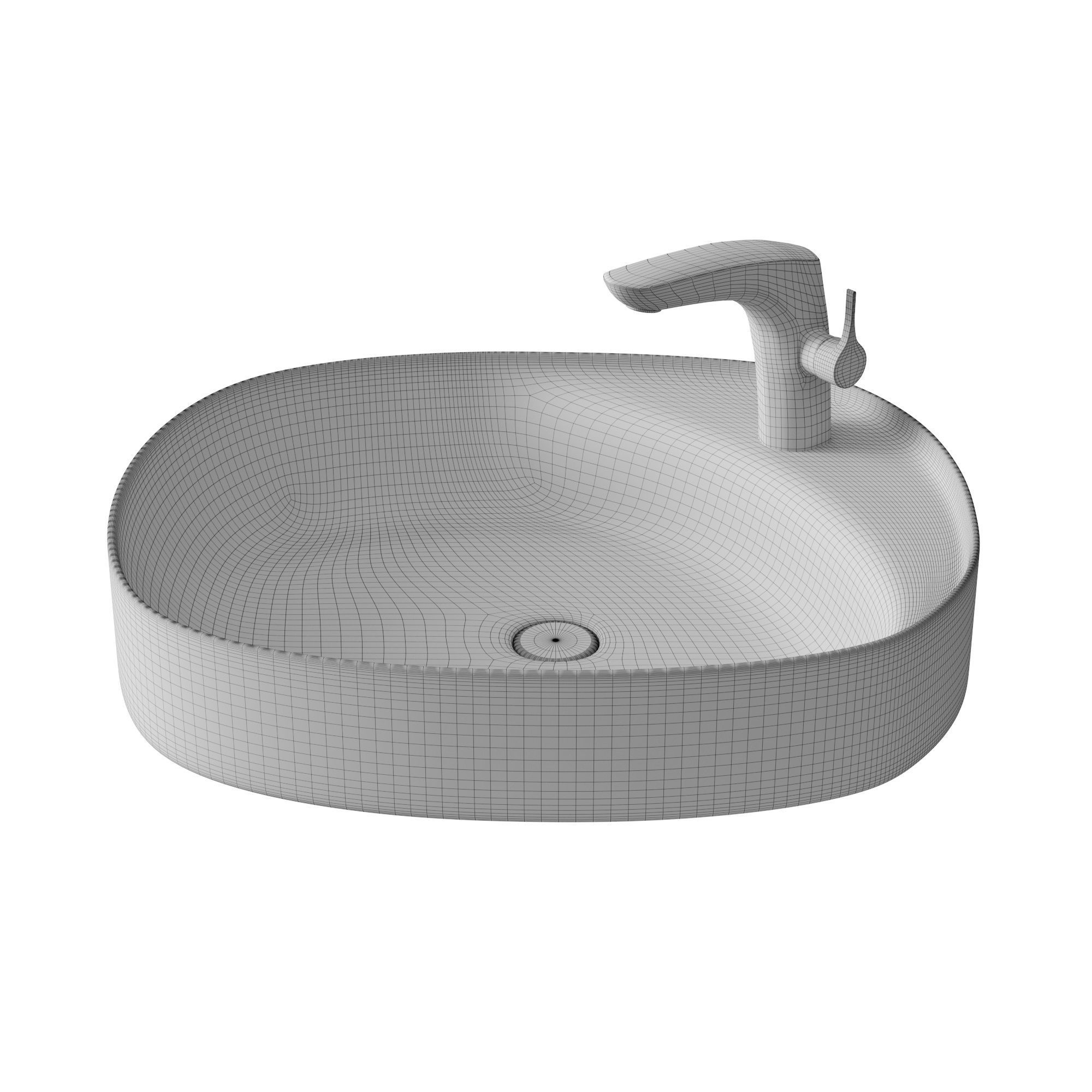 Overhead ceramic sink 3D model | CGTrader