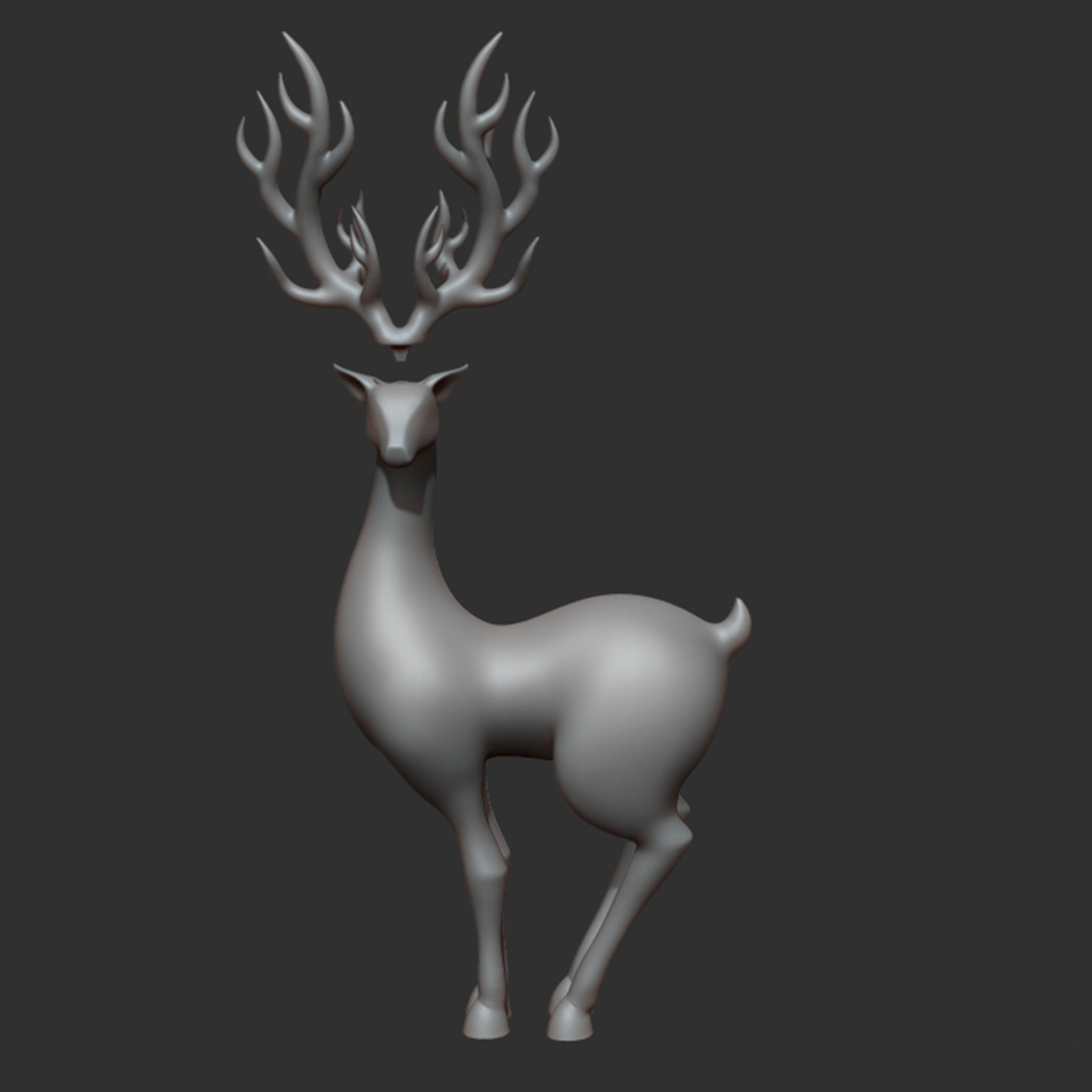 Stylized Deer 3D Print 3D model 3D printable | CGTrader