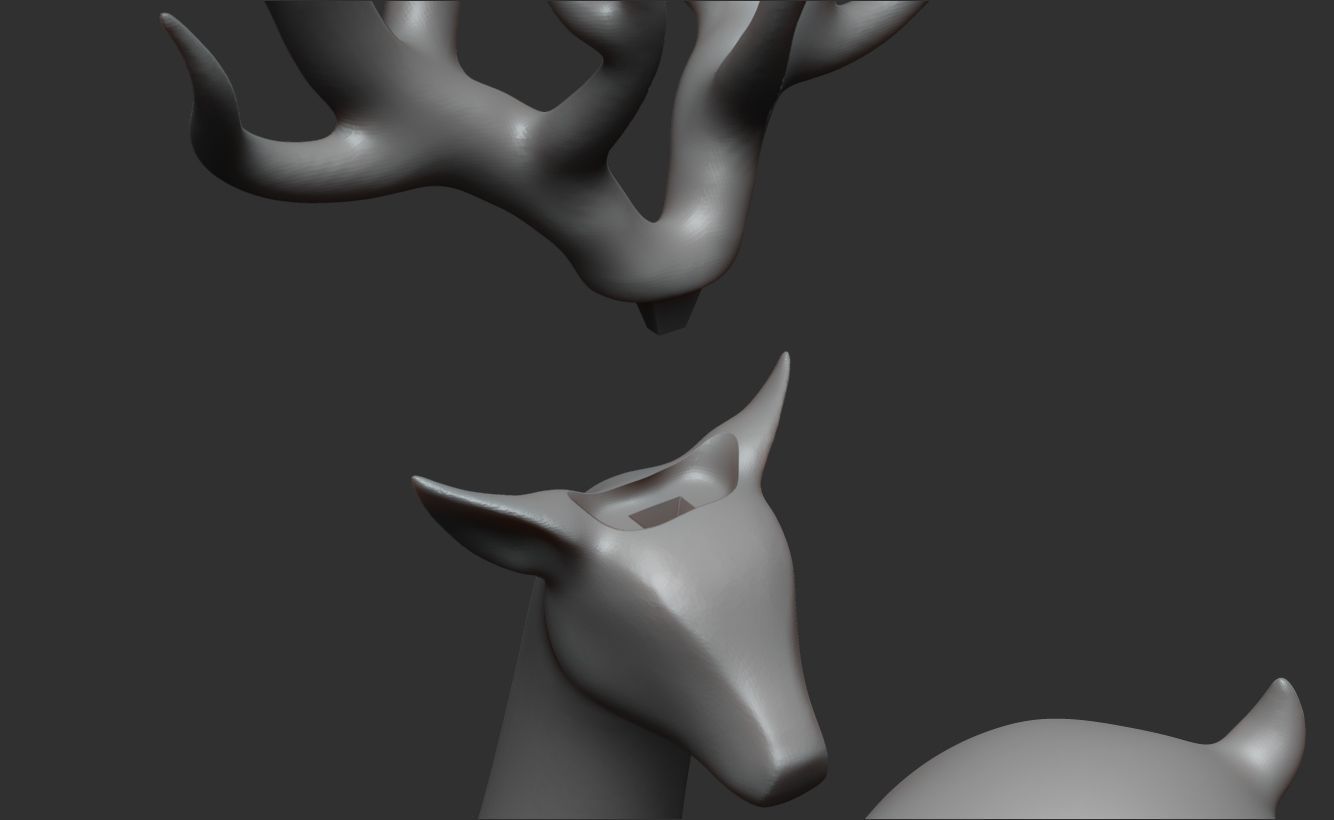 Stylized Deer 3D Print 3D model 3D printable | CGTrader