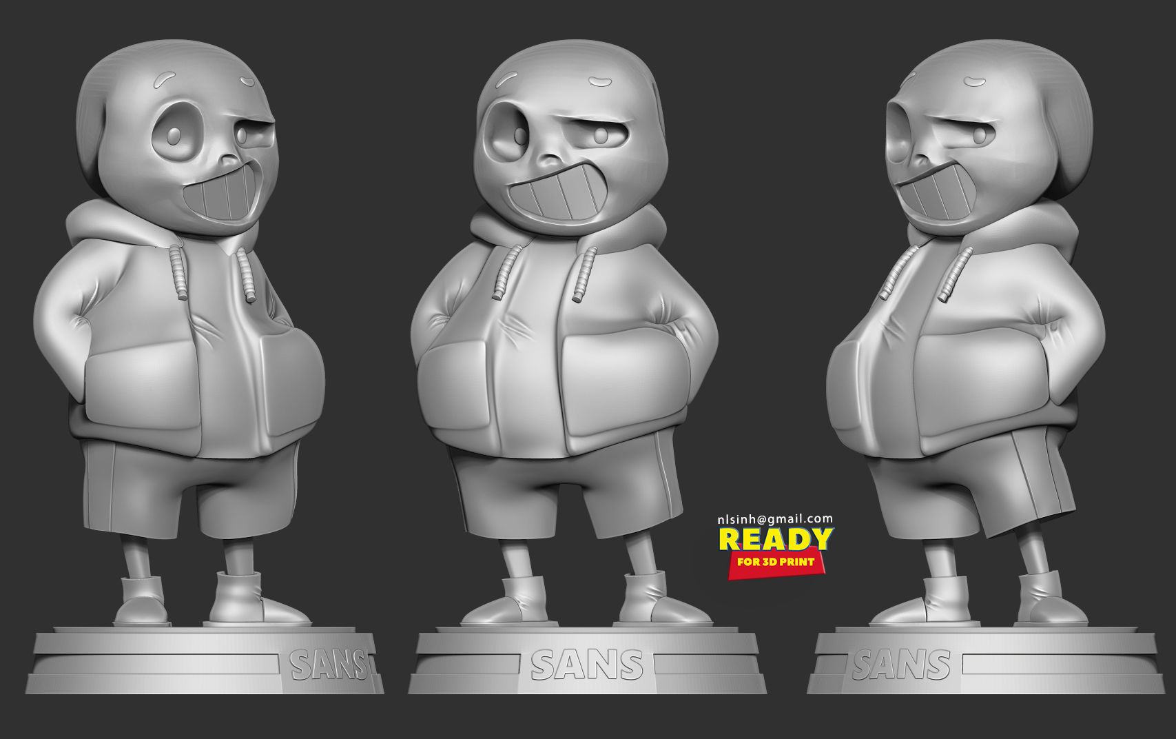 Sans - Undertale Fanart 3D model 3D printable | CGTrader