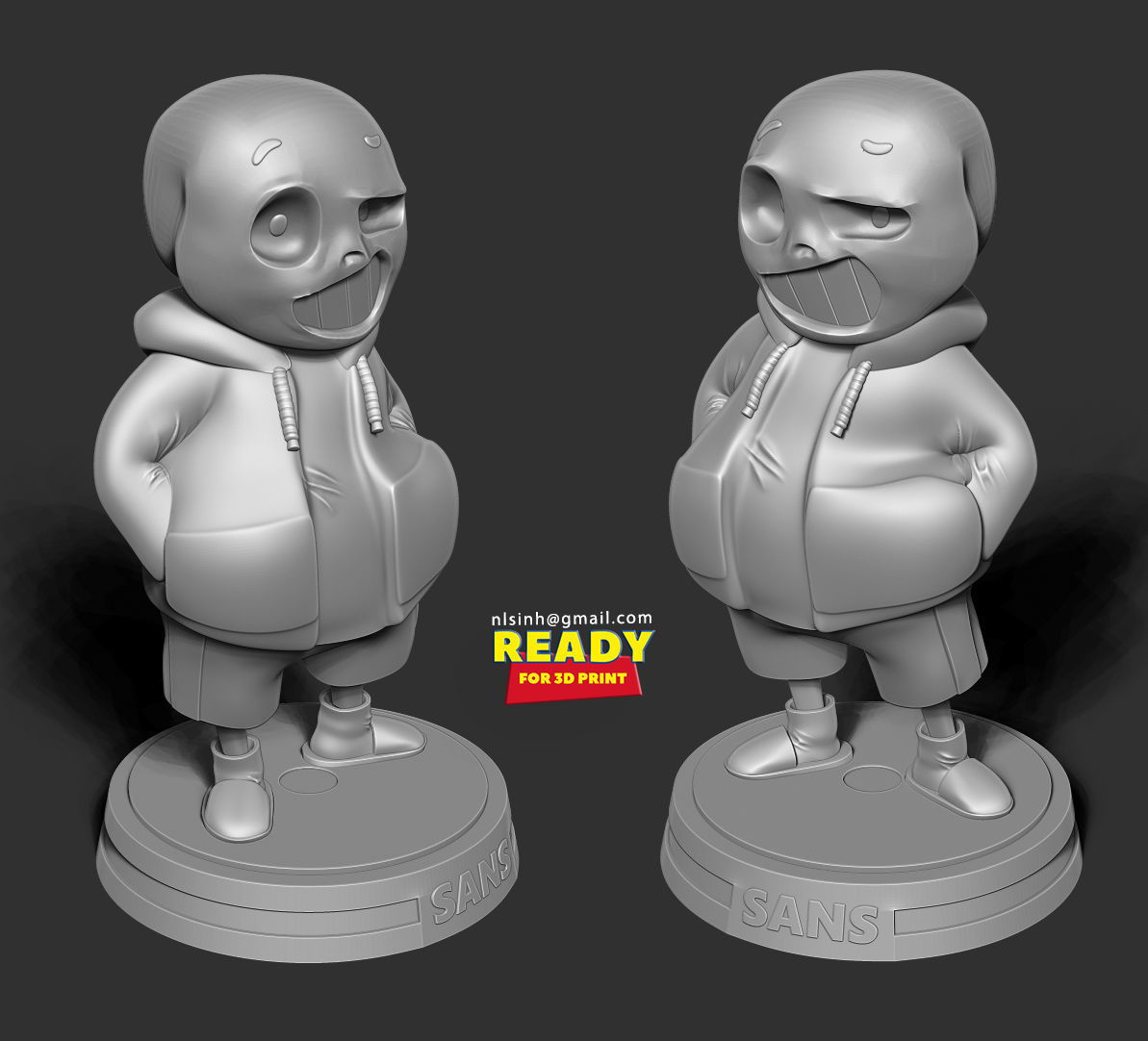 Sans - Undertale Fanart 3D model 3D printable | CGTrader