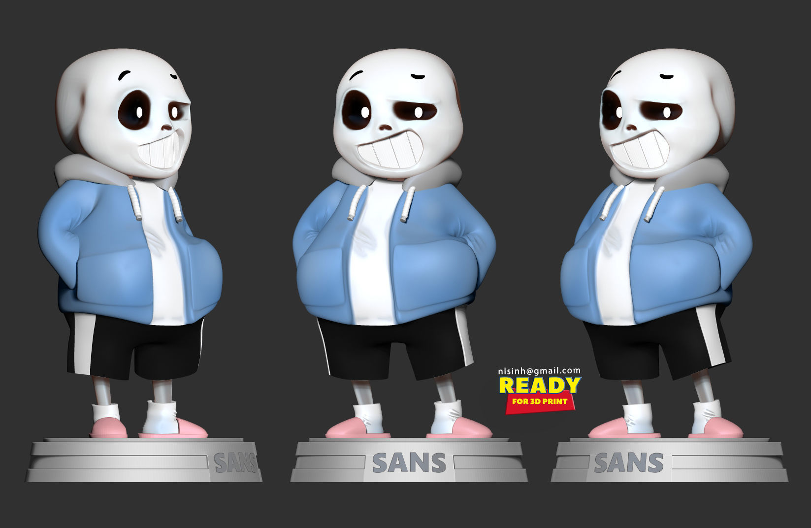 Sans - Undertale Fanart 3D model 3D printable | CGTrader