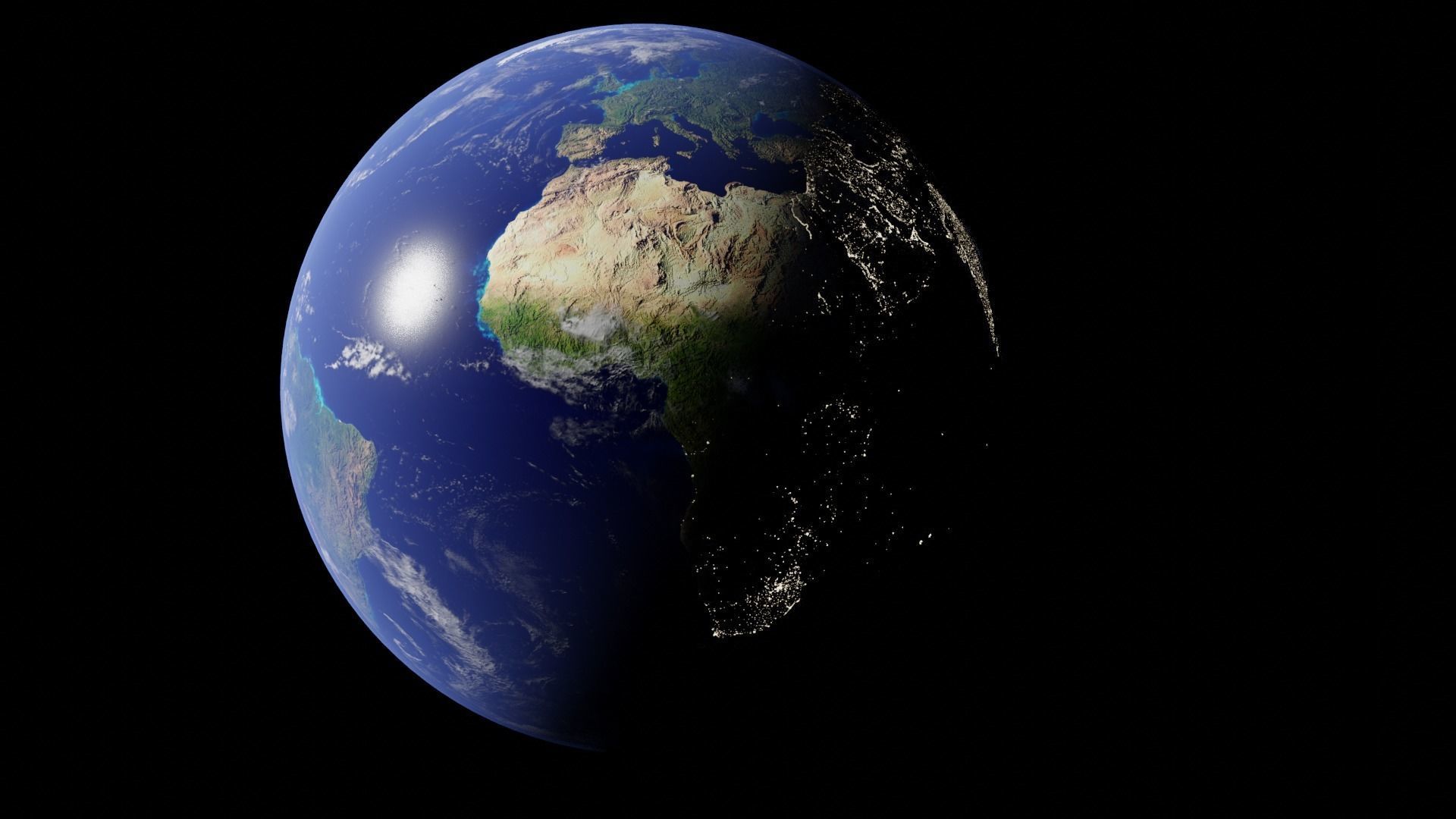 Realistic Earth 3d model from space free 3D model | CGTrader