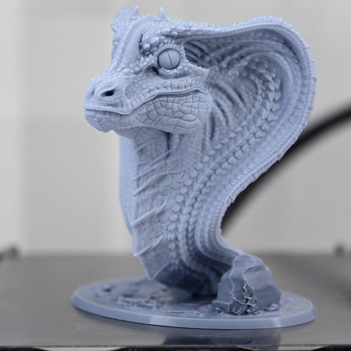 Snake Dragon bust 3D model 3D printable | CGTrader