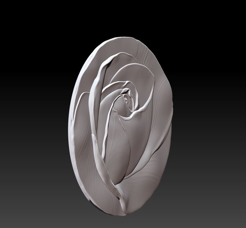 Rose bas-relief 3D model | CGTrader